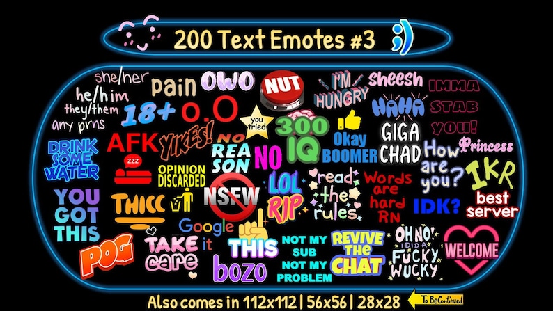 200 Text Emotes Mega Pack #3 | Twitch Emotes | Discord Emotes | Text ...
