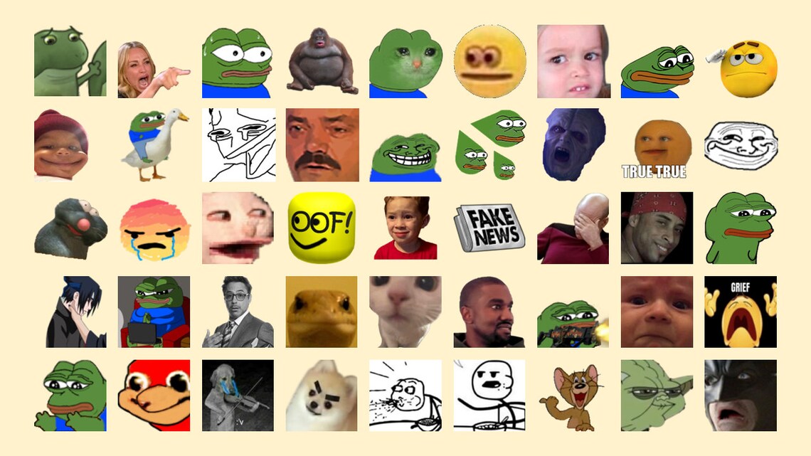 200 Random Meme Emotes for Twitch and Discord 5 Twitch Emotes Discord ...