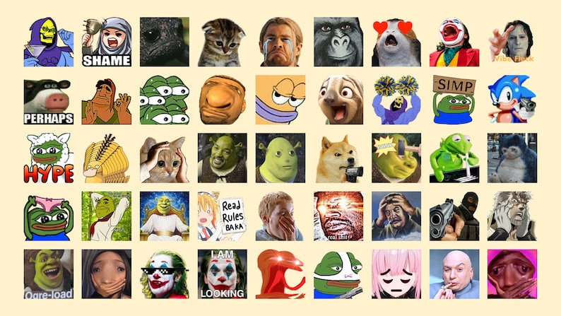 200 Random Meme Emotes for Twitch and Discord #1 | Twitch Emotes ...