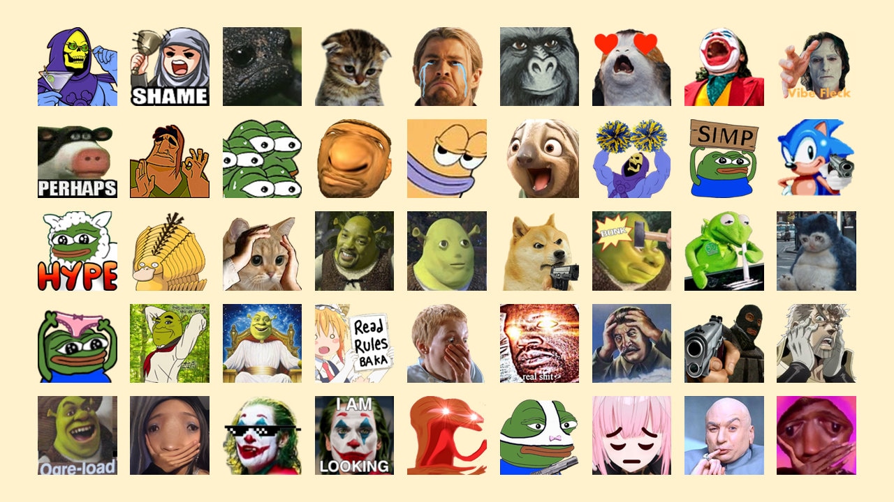 200 Random Meme Emotes for Twitch and Discord #1 | Twitch Emotes ...