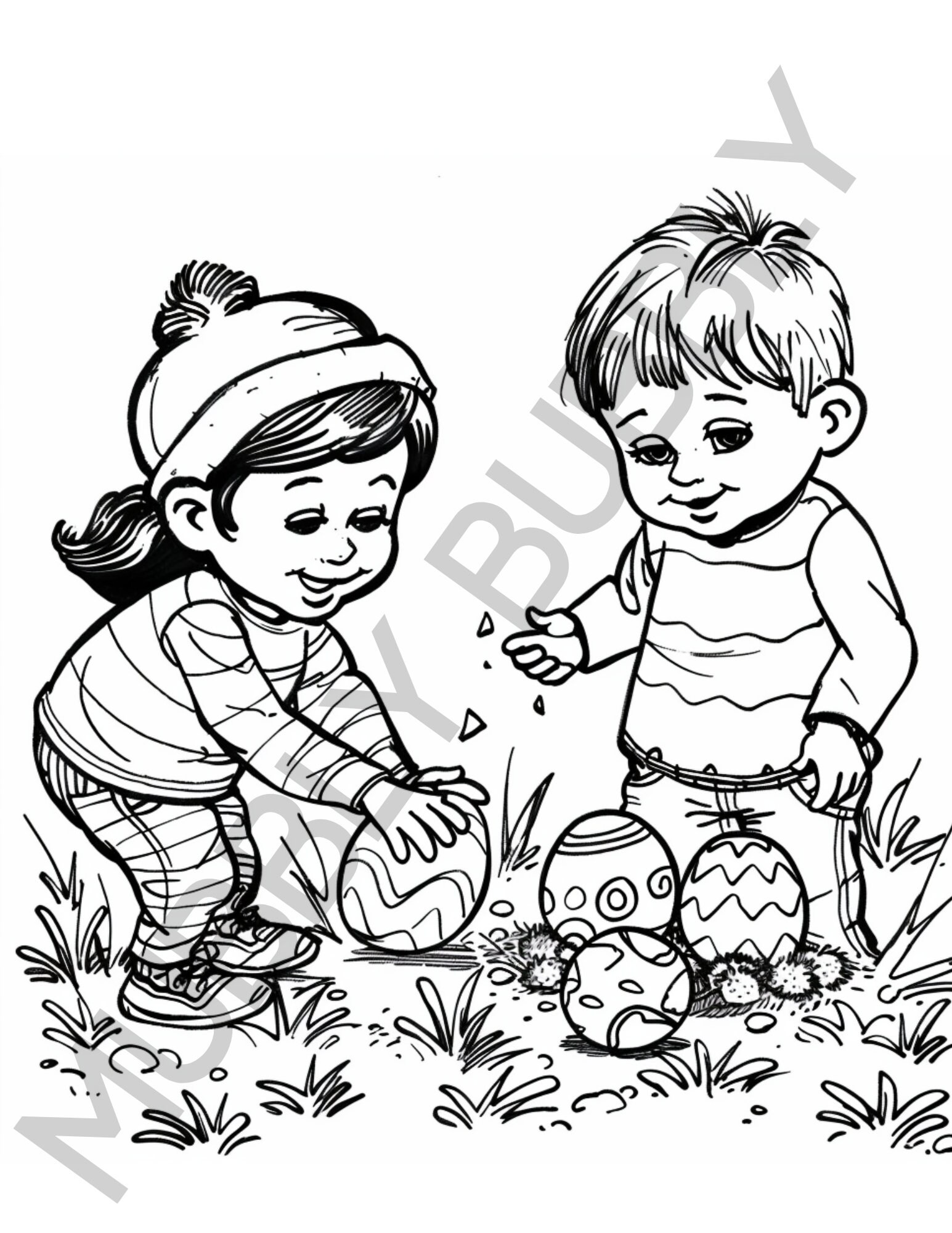 20 Easter Coloring Pages - Etsy