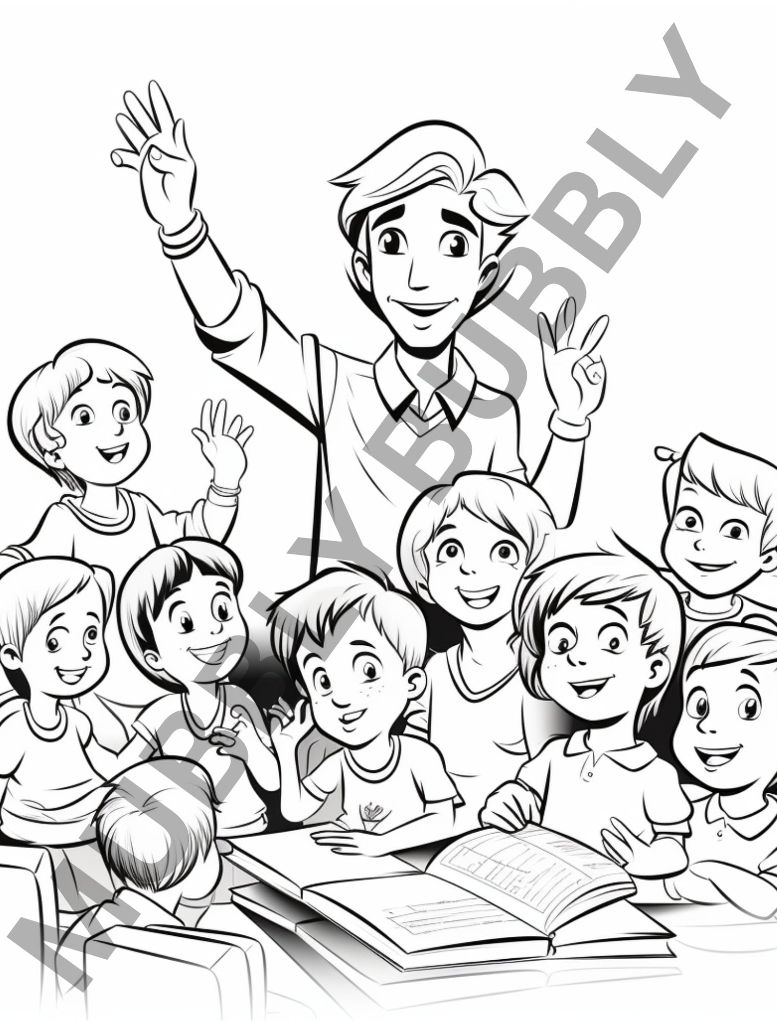 20 Page Children's School Coloring Book, Activity Book, Printable ...