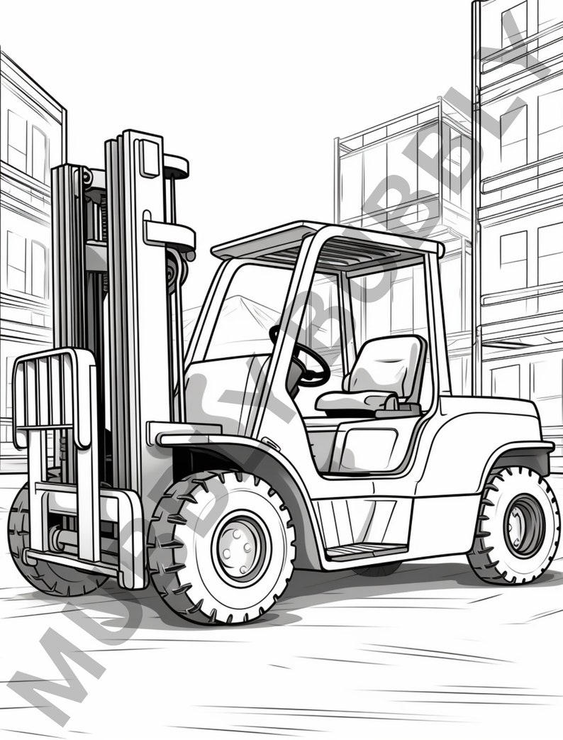 20 Page Children's Dirt Work Coloring Book, Activity Book, Printable ...