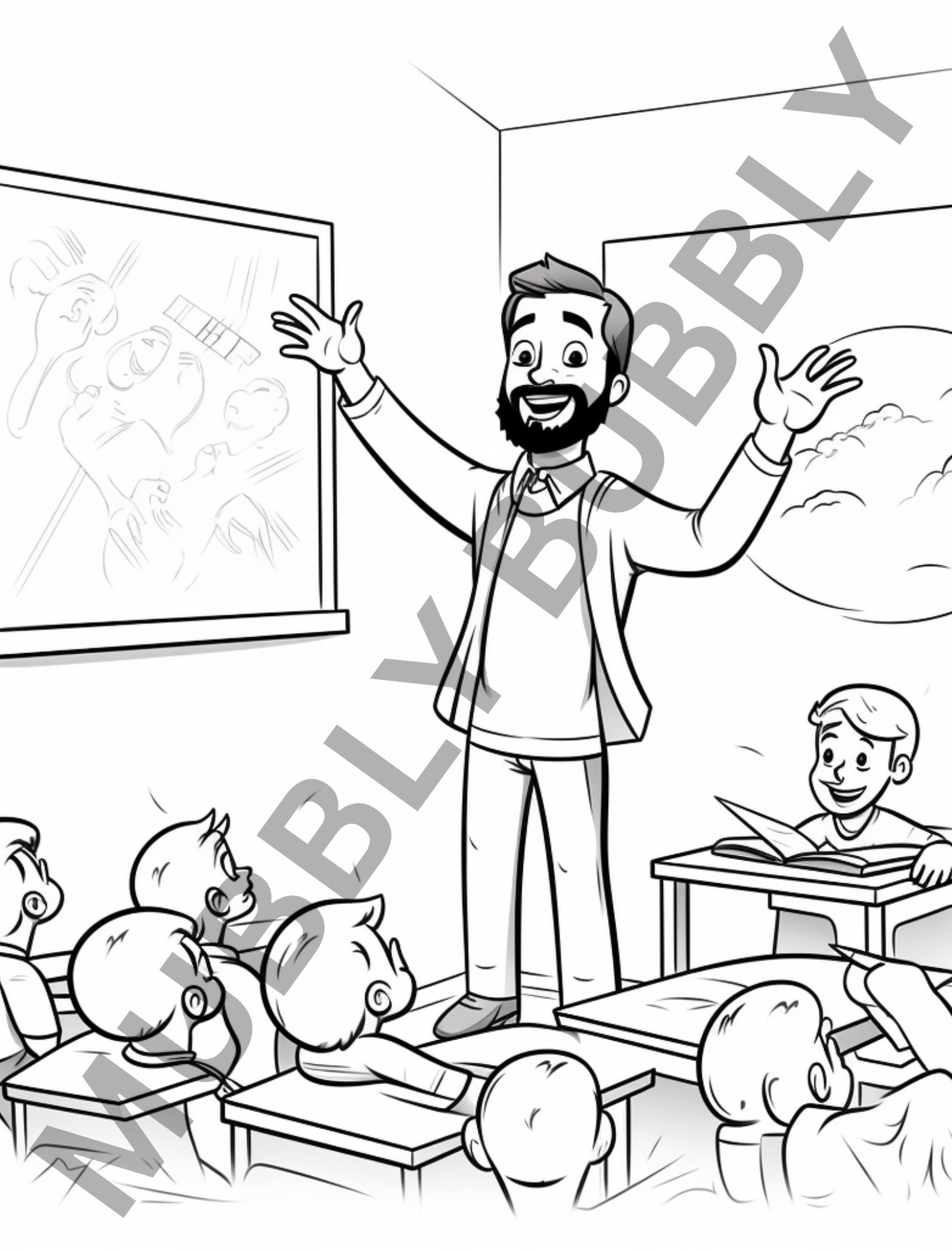 20 Page Children's School Coloring Book, Activity Book, Printable ...