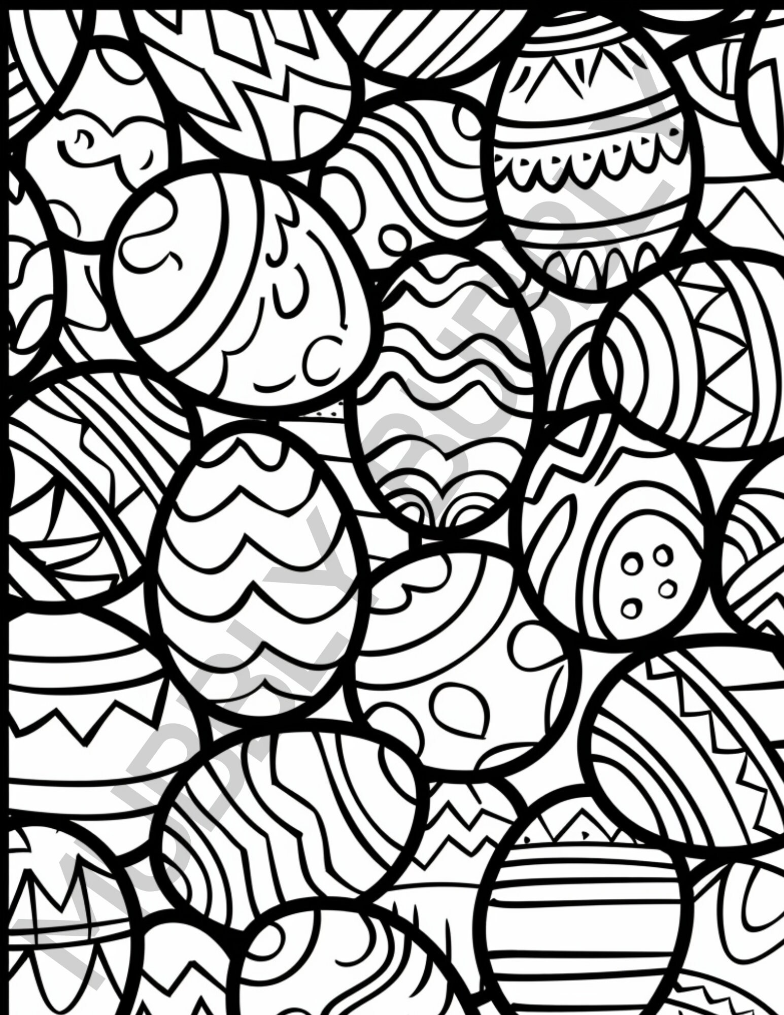 20 Easter Coloring Pages - Etsy