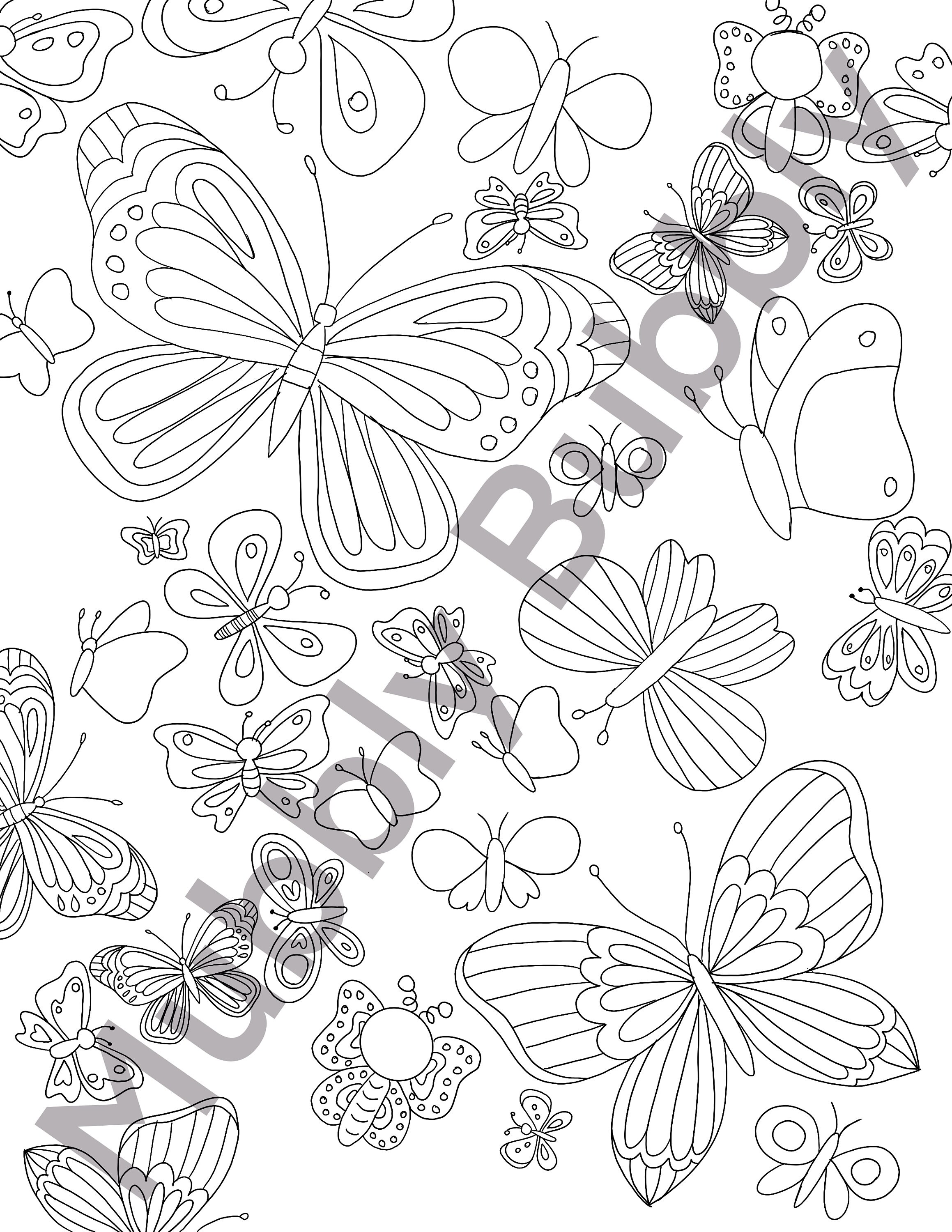 10 Spring Coloring Pages Digital Download - Etsy
