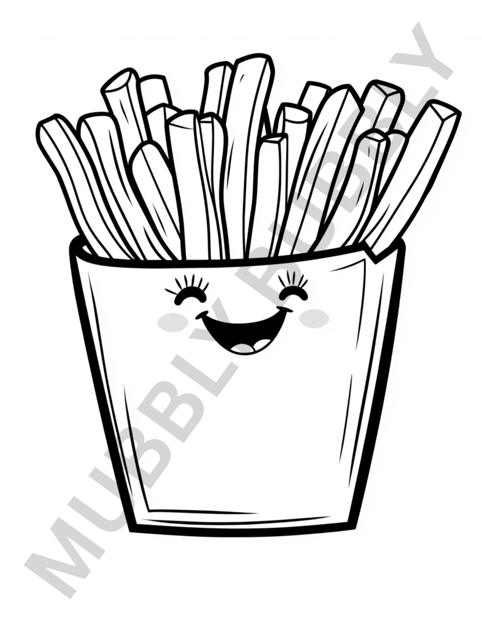 20 Food and Drink Coloring Pages - Etsy