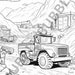 20 Page Children's Dirt Work Coloring Book, Activity Book, Printable ...