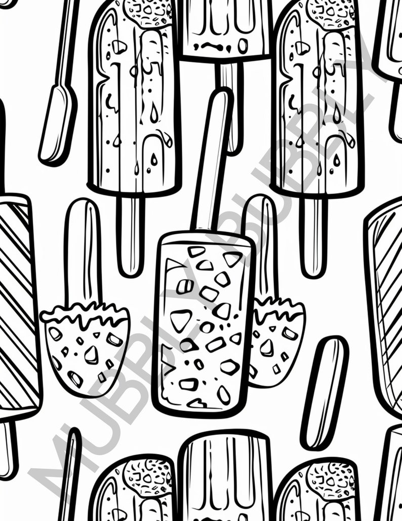 20 Summer Coloring Pages - Etsy