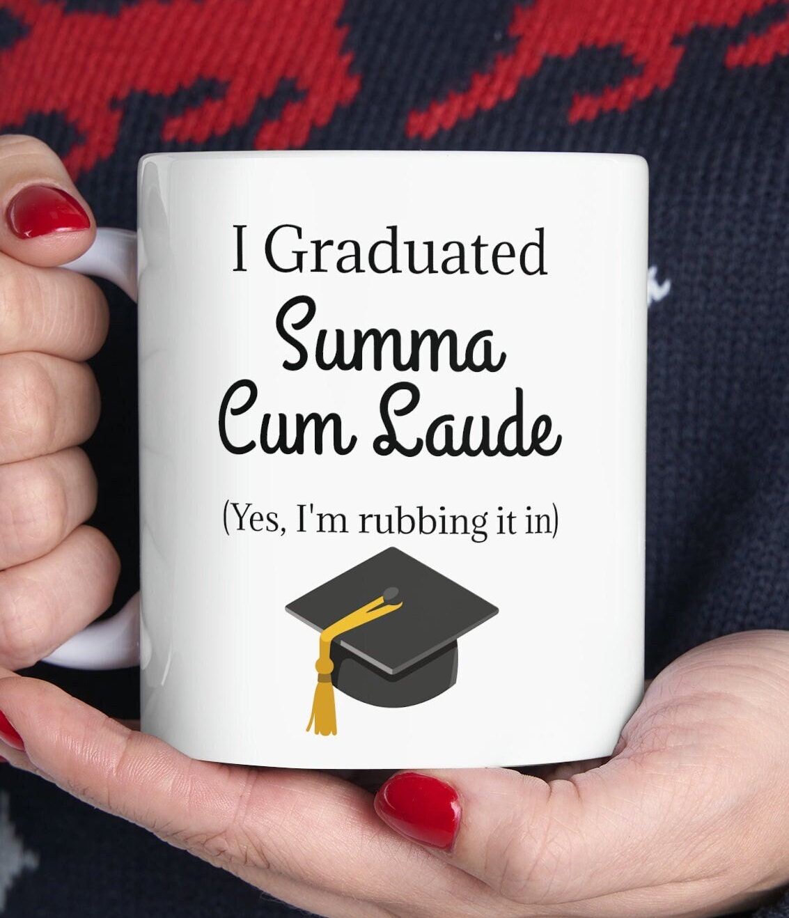 Graduated Summa Cum Laude, College Graduate Mug, Gift for Recent Graduate, Graduation Gift ...