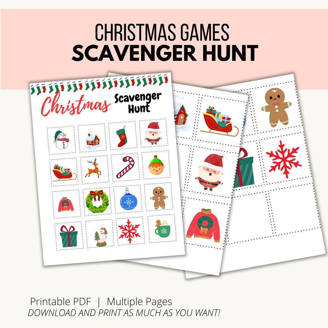 Christmas Scavenger Hunt Indoor, Holiday Scavenger Hunt Indoor, Holiday ...