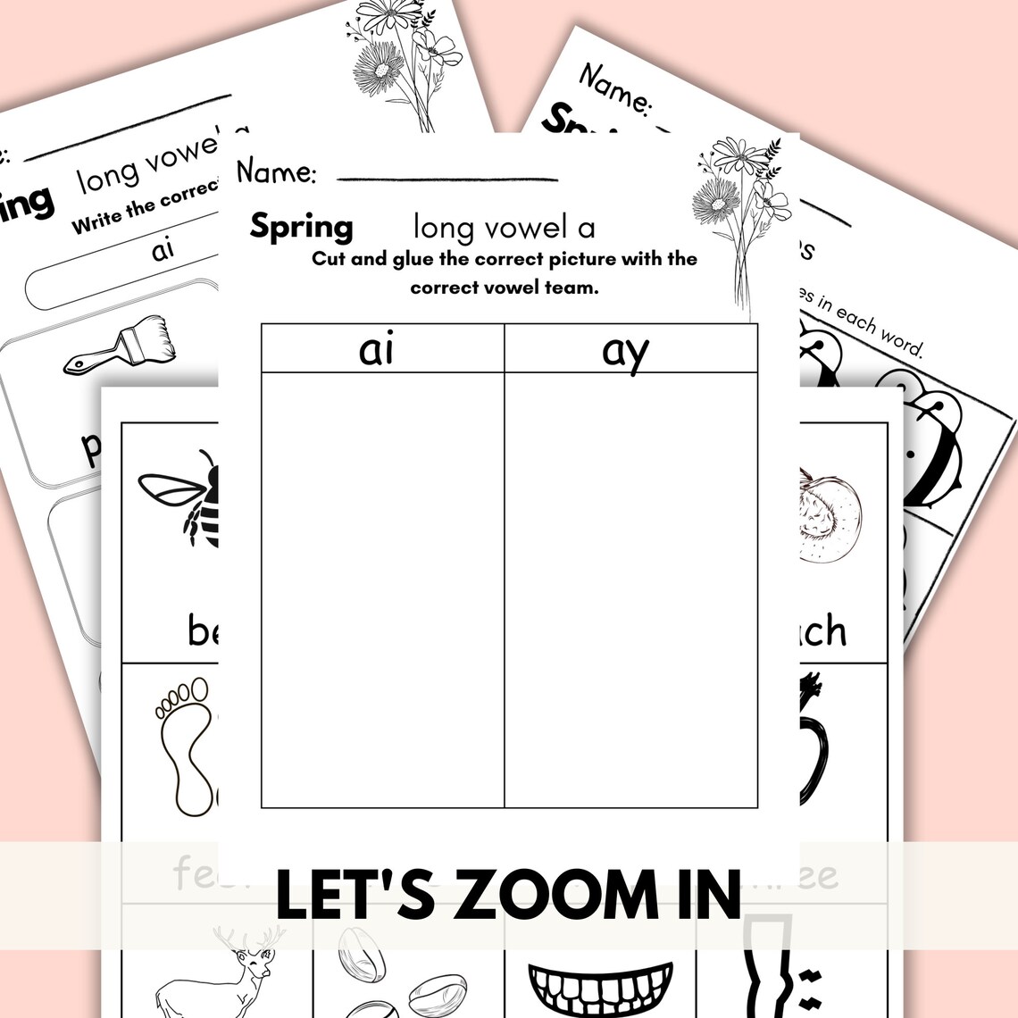 Spring Worksheets Pdf, Spring Printable for First Grade, Educational ...