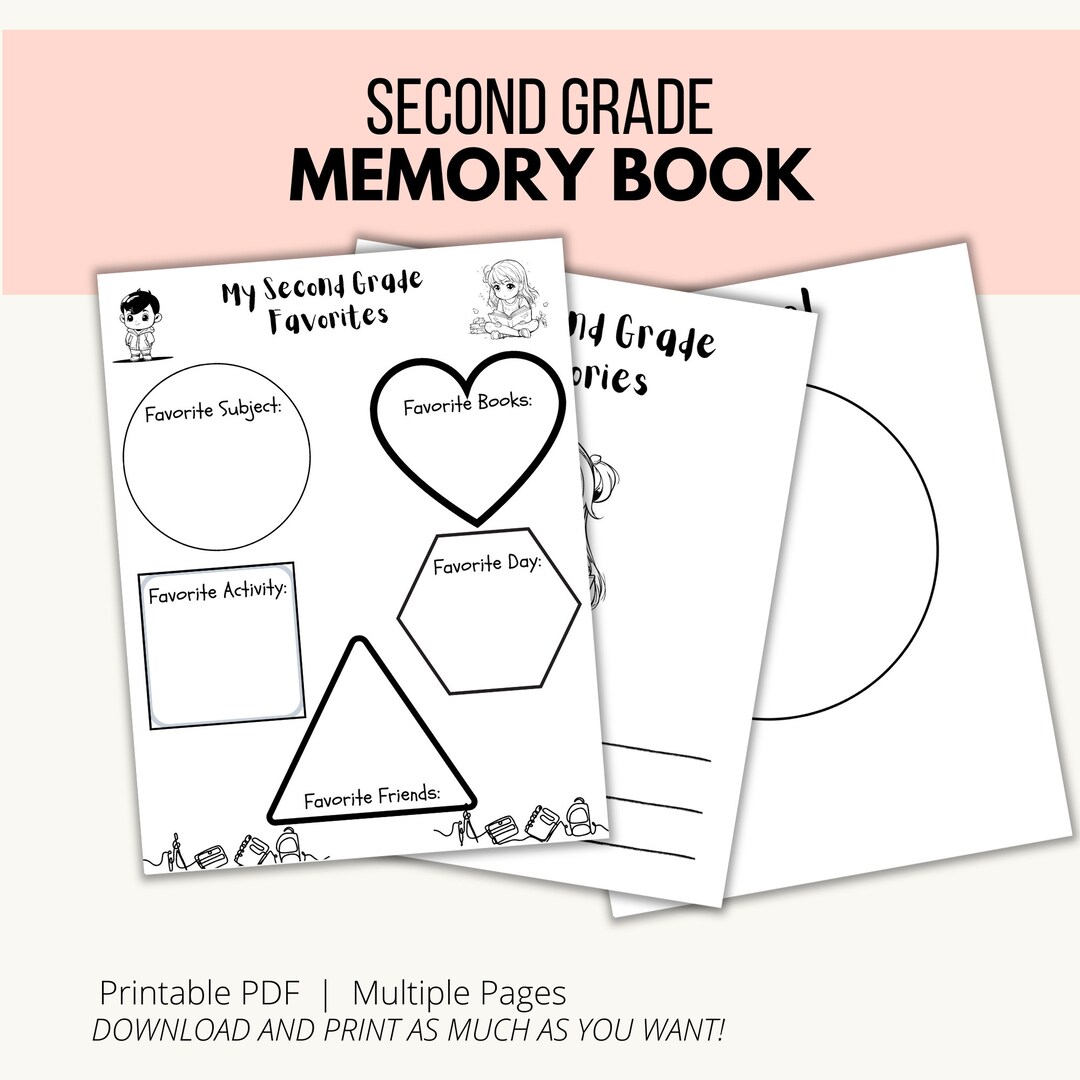Second Grade Memory Book, End of Year Activities, 2nd Grade Memory Book ...