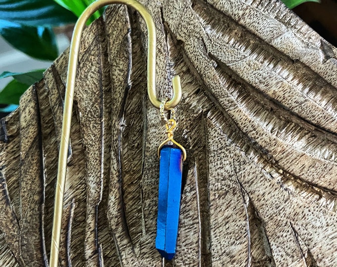 Midnight Blue Crystal Plant Stake, Plant Accessories, Shepherds Hook ...