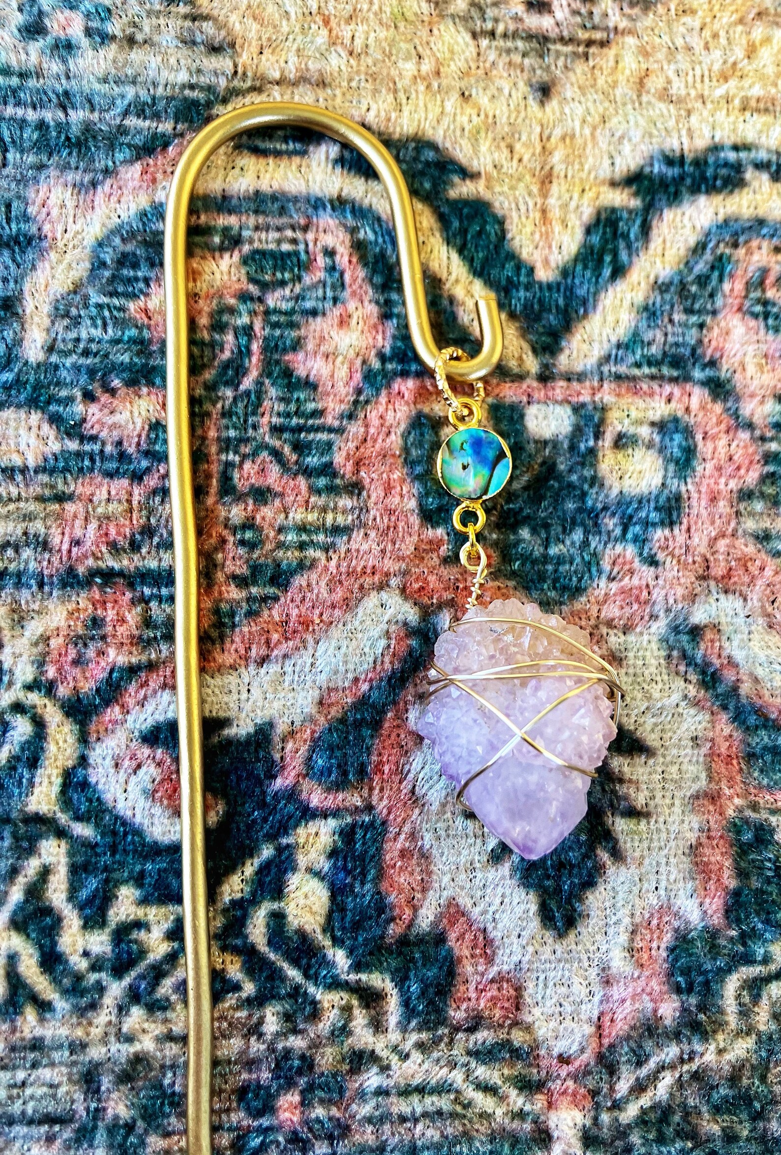 Spirit Quartz Abalone Plant Stake, Plant Accessories, Plant Stake ...