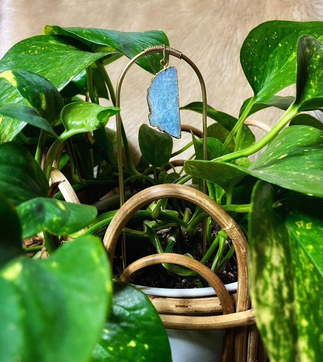 Arch Trellis, Trellis With Natural Gemstone, Monstera Plant Decor, Gift ...