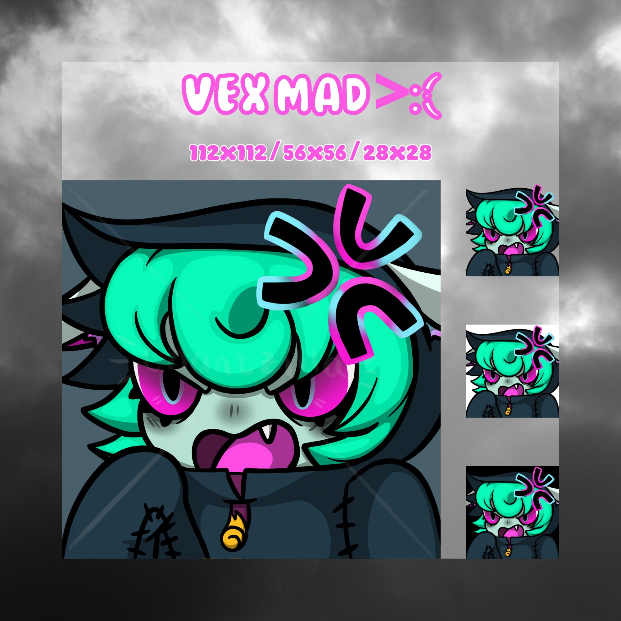 League of Legends Vex Emote Bundle Set of Six 6 Sticker Twitch ...
