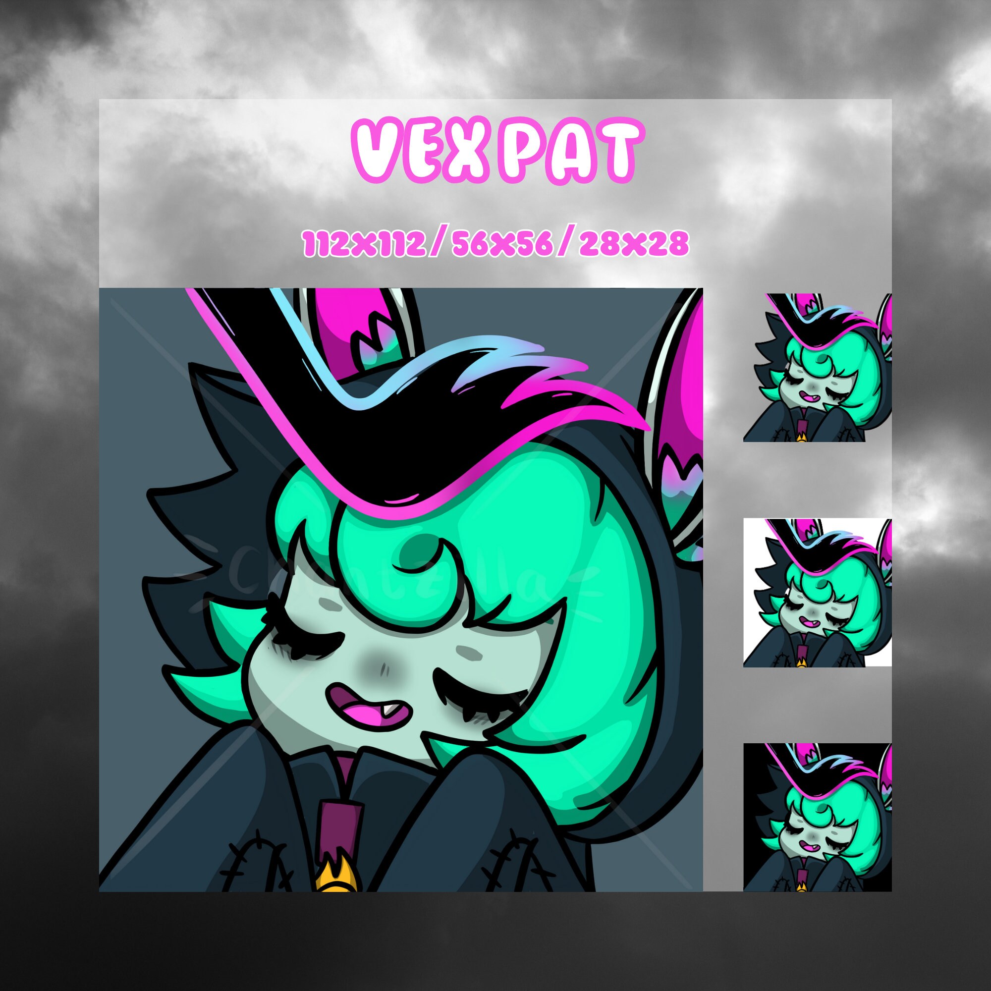 League of Legends Vex Emote Bundle Set of Six 6 Sticker Twitch Streaming Discord Youtube ...