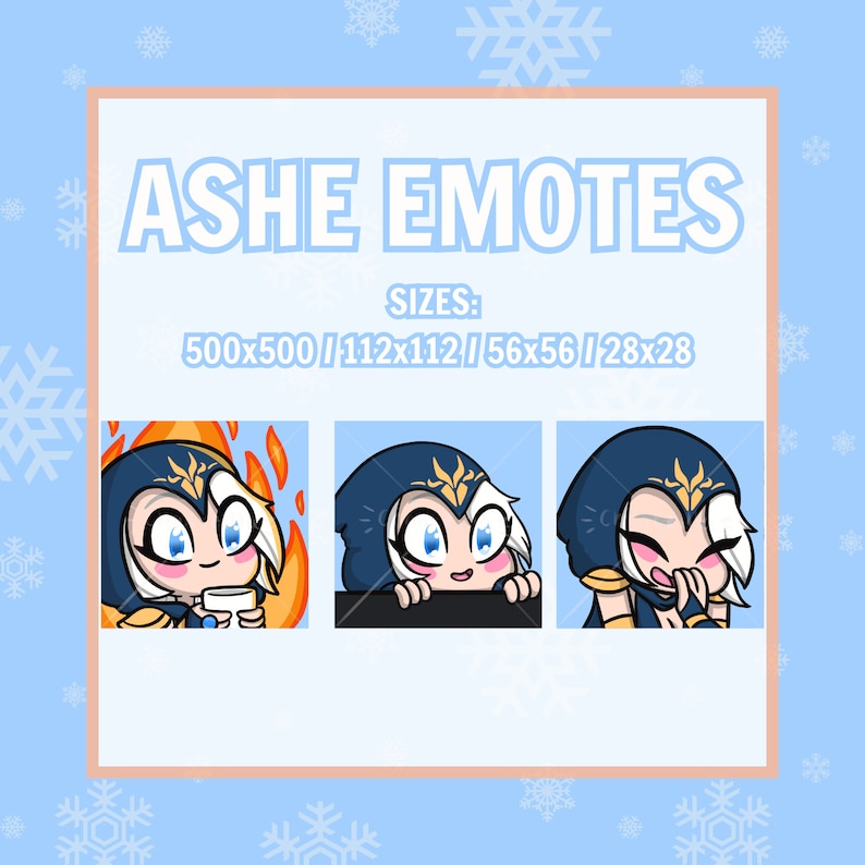 League of Legends Ashe Emote Bundle | Set of Six (3) | Sticker | Twitch ...