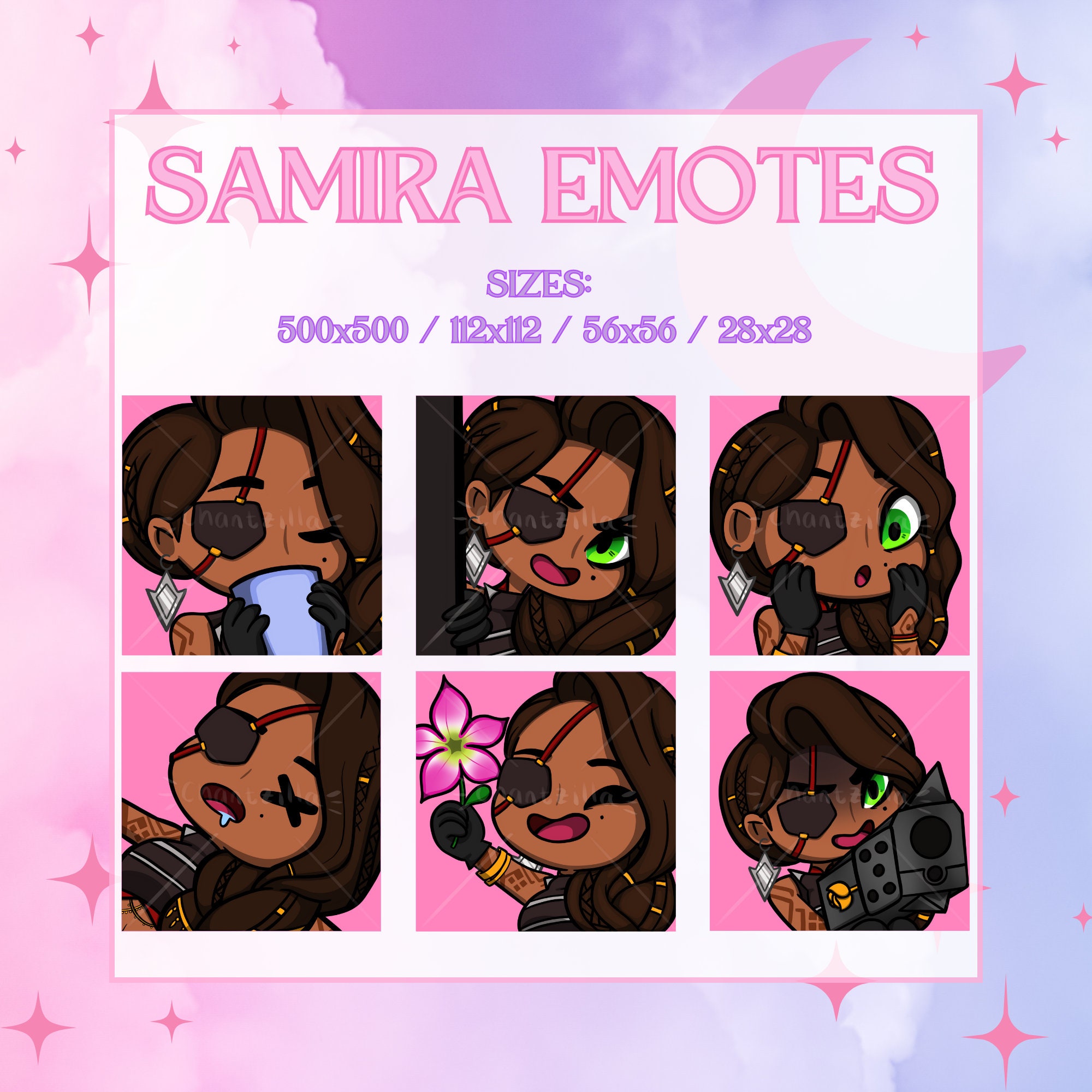 League of Legends Samira Emote Bundle | Set of Six (6) | Sticker ...