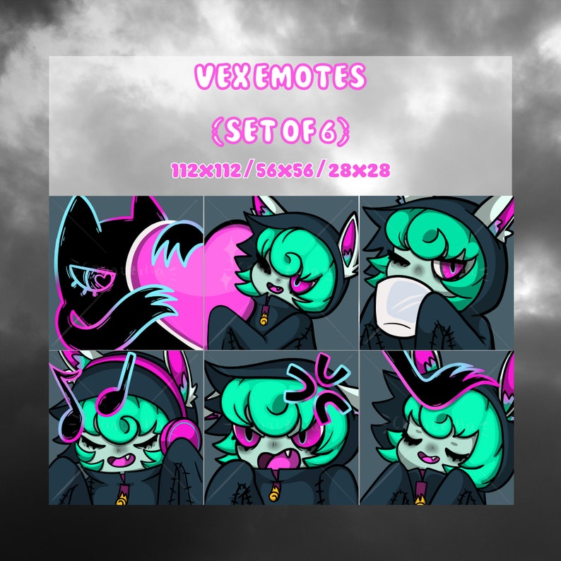 League of Legends Vex Emote Bundle Set of Six 6 Sticker - Etsy