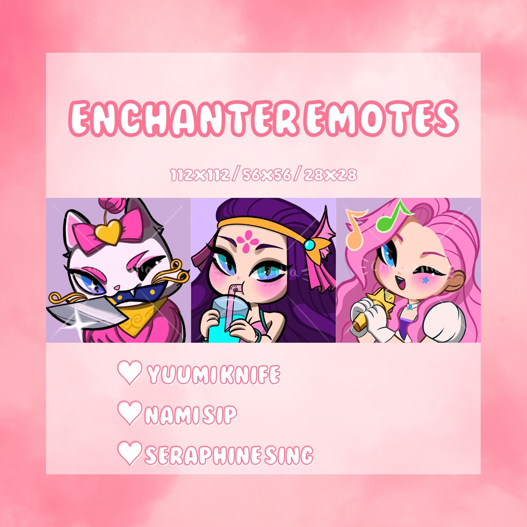 League of Legends Enchanters Emote Bundle (set of 3) Yuumi, Nami ...