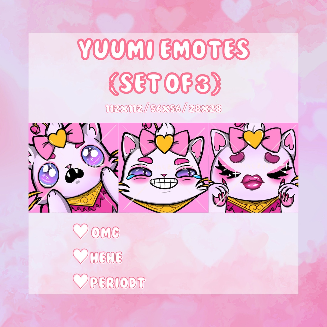 League of Legends Yuumi Emote Bundle (set of 3) OMG, Laugh, Periodt ...