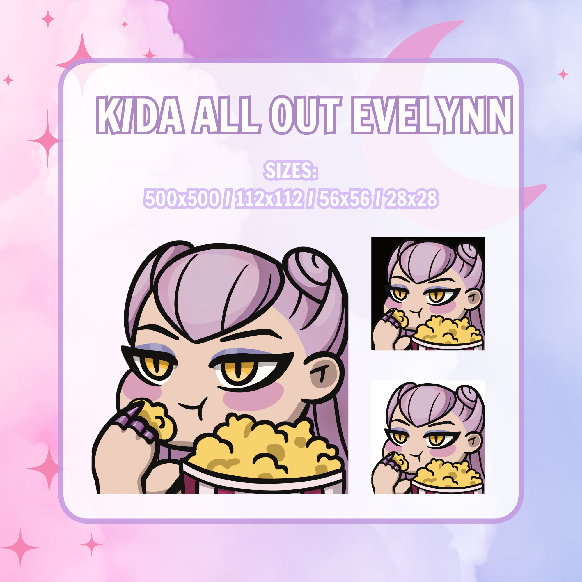 Evelynn Emote | K/DA All Out | League of Legends | Popcorn | Snack ...