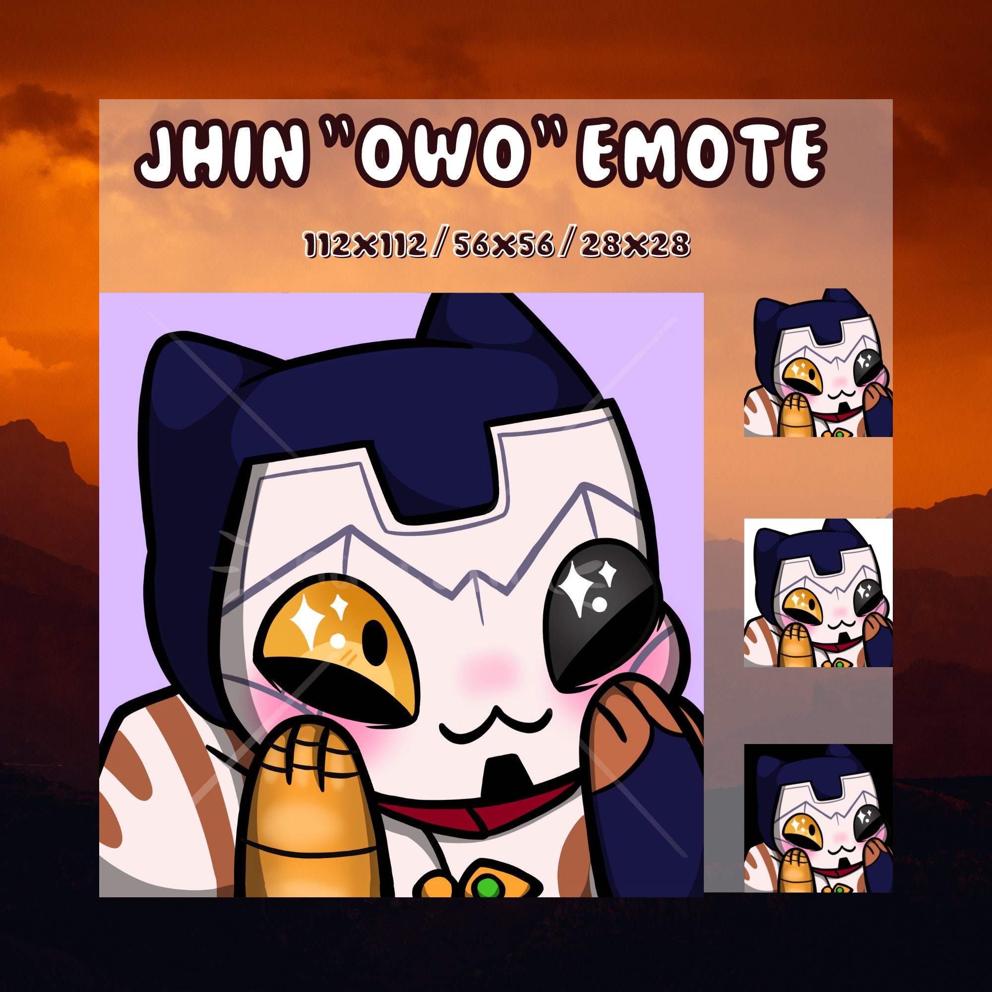 League of Legends Jhin Set of FOUR! Emotes | Sticker | Twitch Streaming ...