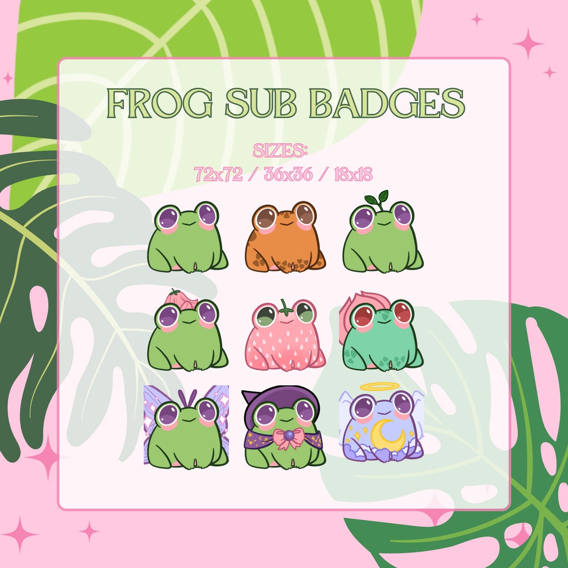 Frog Badges | Twitch/youtube/discord | Bits | Cheer | Subscriber ...