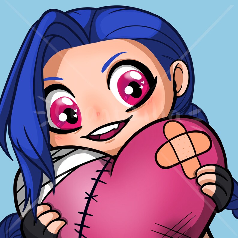 League of Legends Jinx Heart Emote | Sticker | Twitch Streaming ...