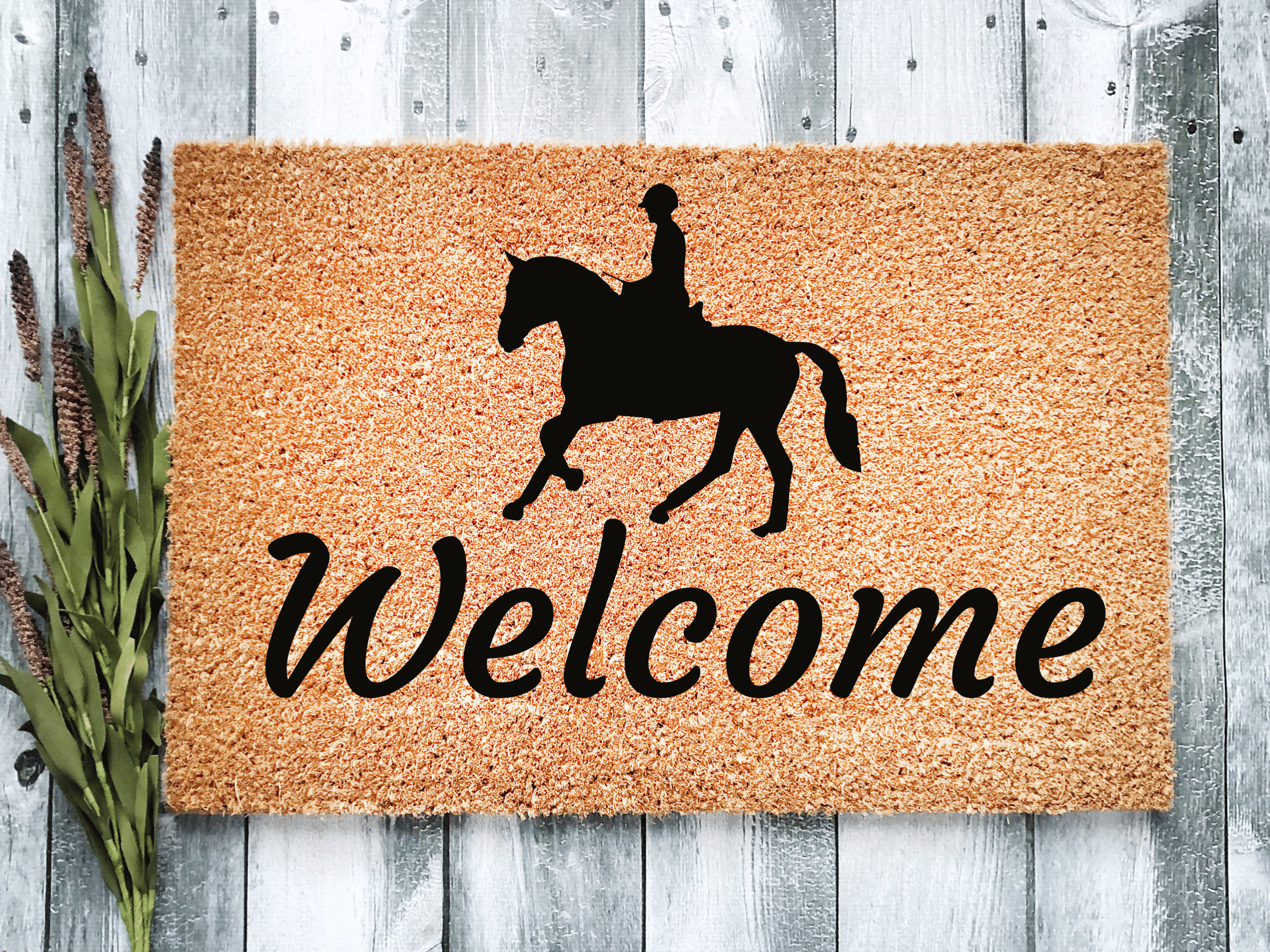 Horse Welcome Mat for Animal Lover, Farm Doormat, Horse Lover Porch ...