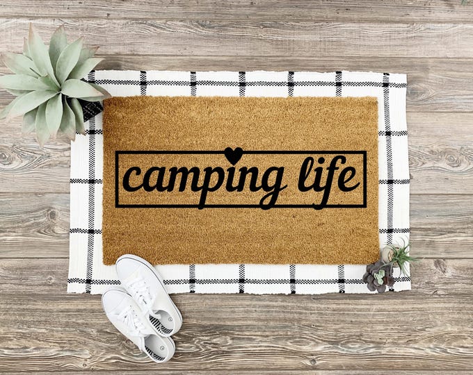 Camping Life Door Mat, Camper Doormat, Camping Gift, Camp Housewarming ...