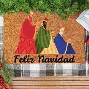 Three Kings Puerto Rico Mat, Three Wise Kings Doormat, Feliz Navidad ...