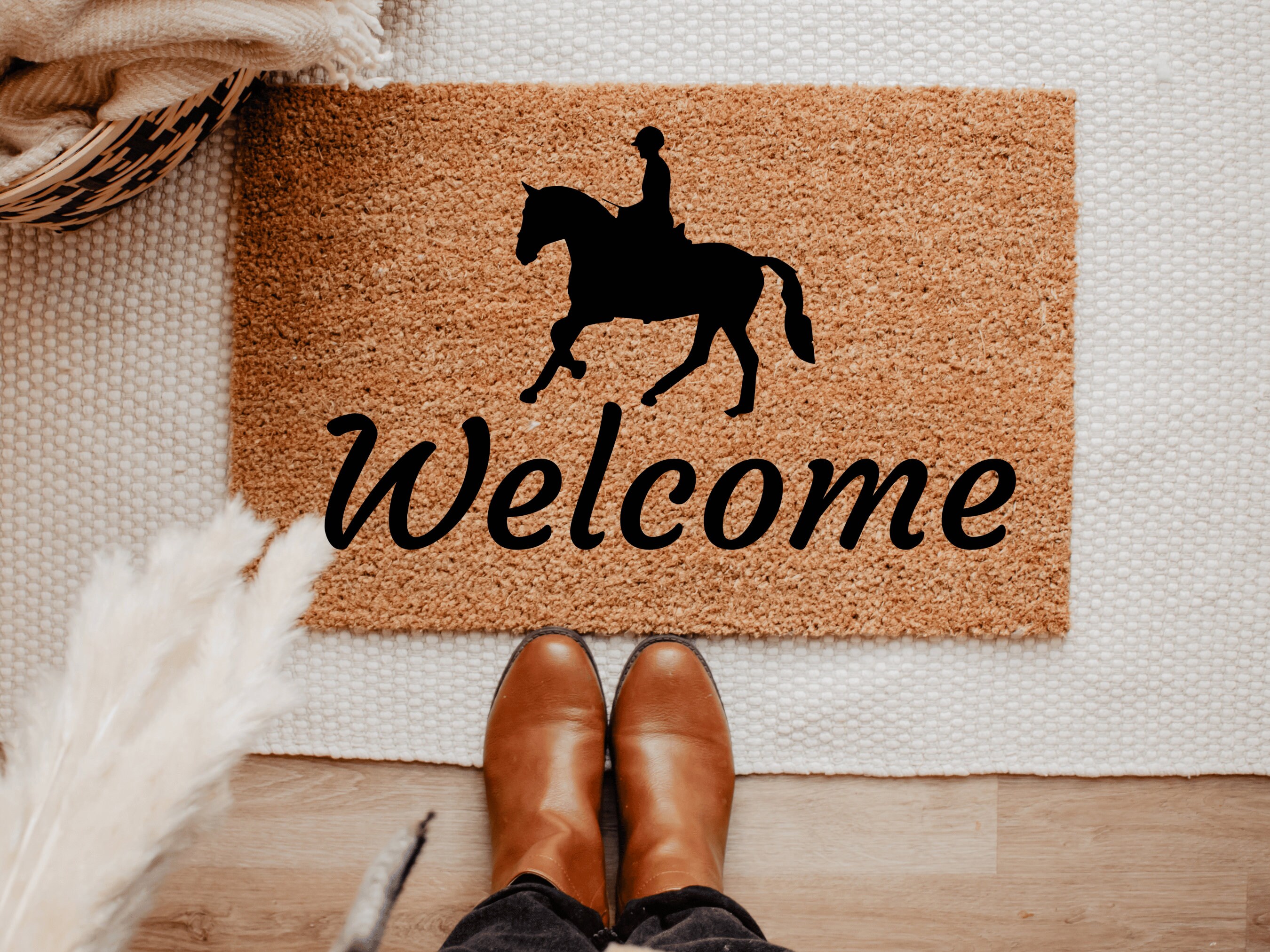 Horse Welcome Mat for Animal Lover, Farm Doormat, Horse Lover Porch ...