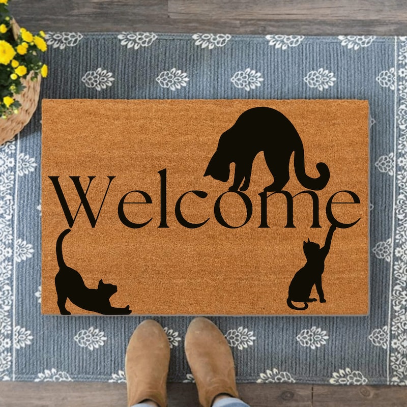 Cat Door Mat Entrance - Etsy