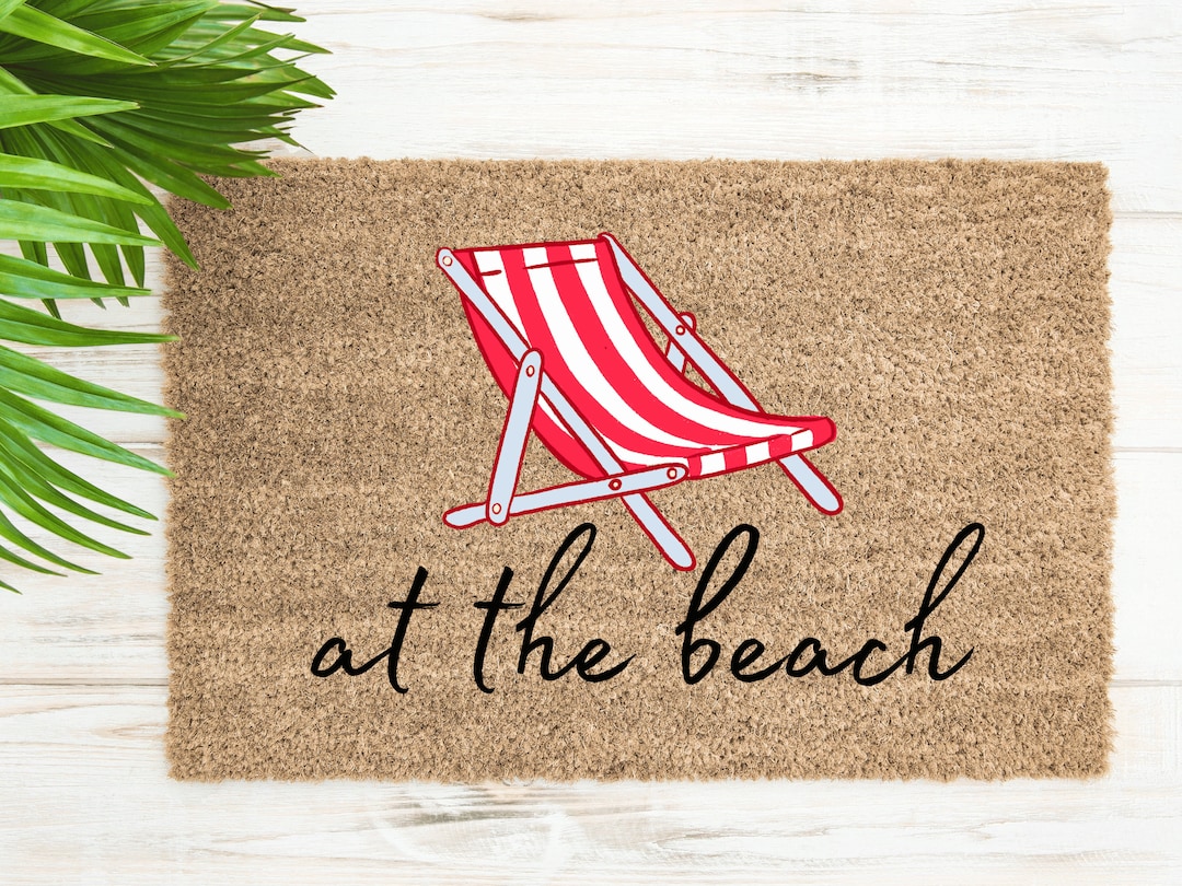 Beach Chair Mat at the Beach Beach Welcome Mat - Etsy