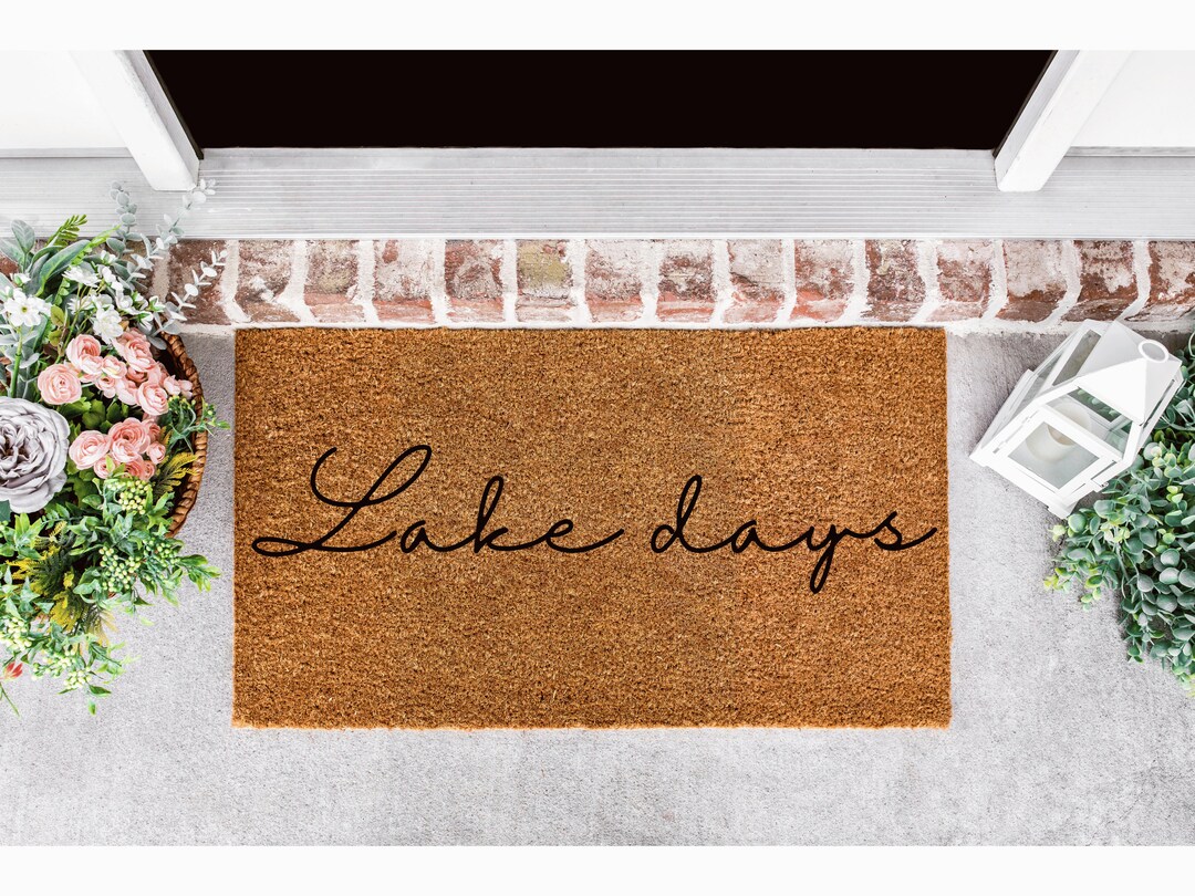 Lake House Welcome Mat, Lake Lovers Porch Decor Doormat, Boat Owner ...