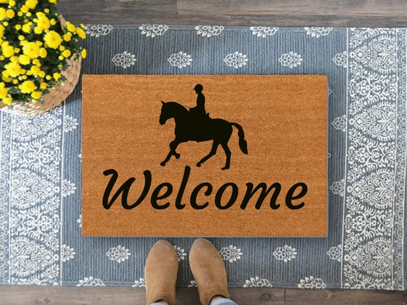 Horse Welcome Mat for Animal Lover, Farm Doormat, Horse Lover Porch ...