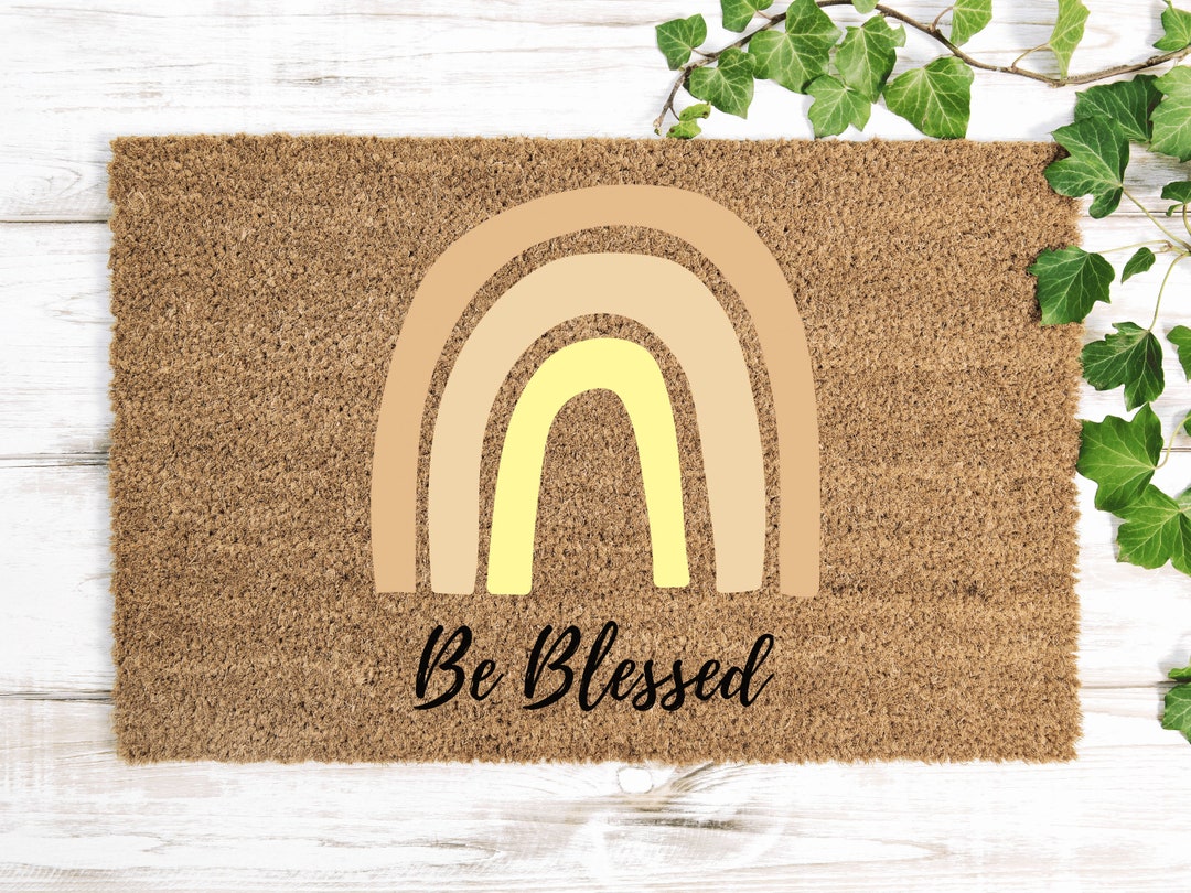 Be Blessed Doormat Rainbow Doormat Religious Doormat - Etsy
