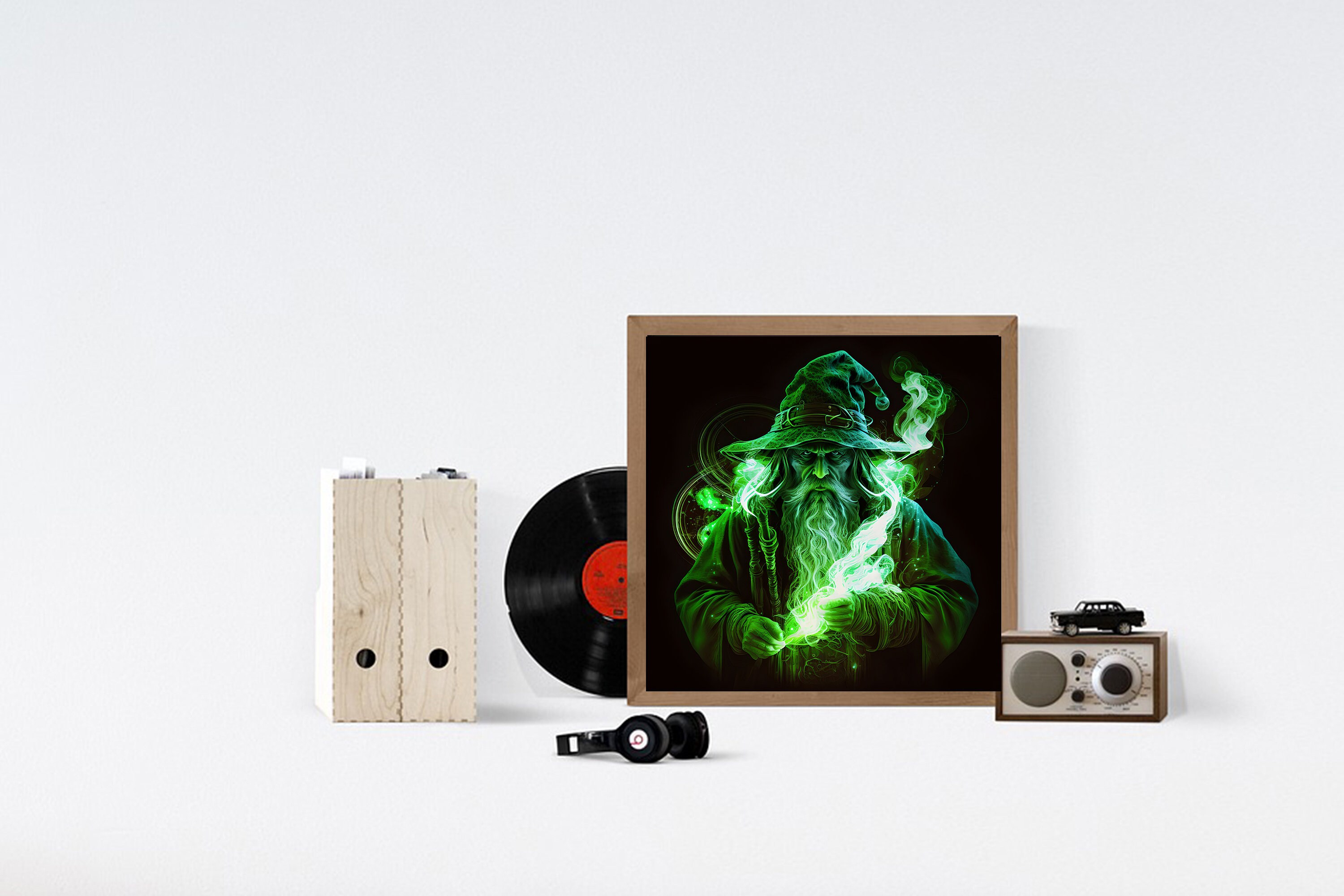 Green Wizard, Digital Art Print, Digital Download, AI Art, AI Generated ...
