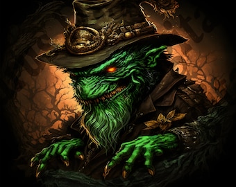 Leprechaun With Beer, St Patrick's Day, Digital Art Print, Digital ...