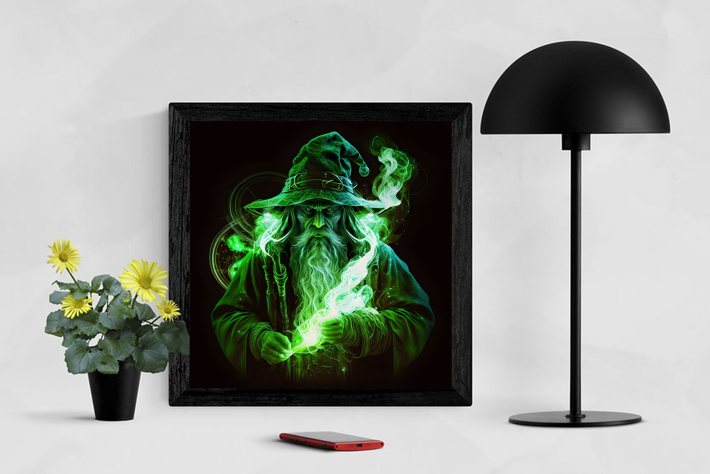 Green Wizard Digital Art Print (digital Download) - Etsy UK