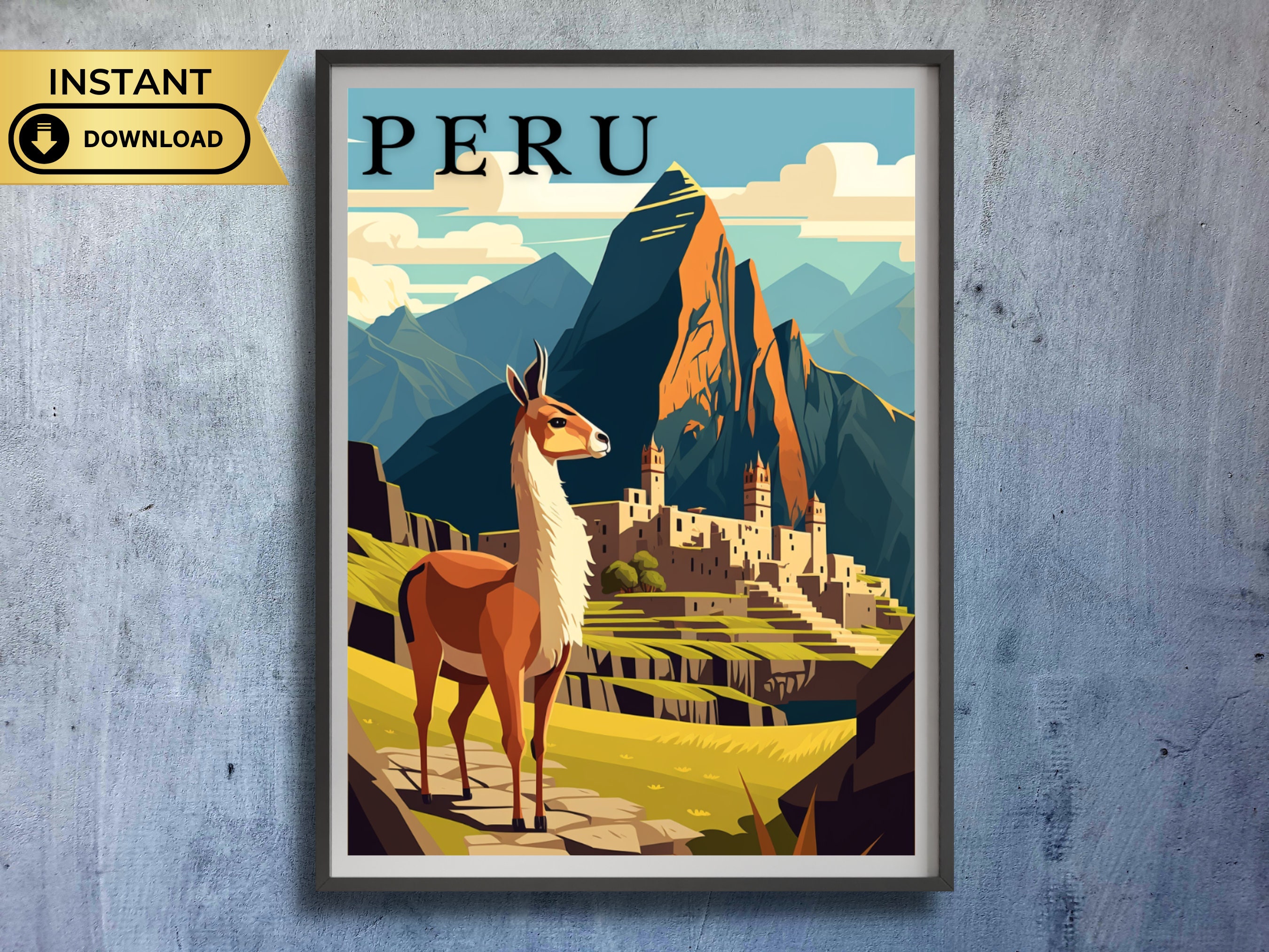 Majestic Peru: Digital Downloadable Travel Poster of Peru's ...