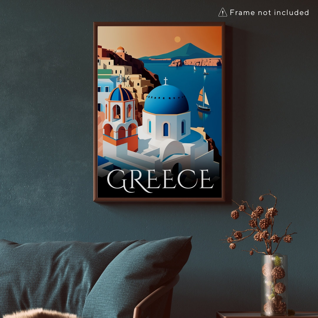 Greece Digital Downloadable Travel Poster Printable Wall Art for Home ...