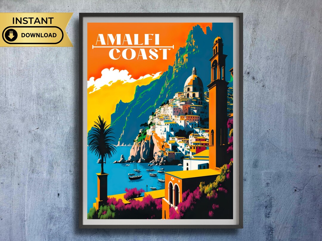 Italy: the Amalfi Coast Digital Poster Perfect for Home Decor - Etsy