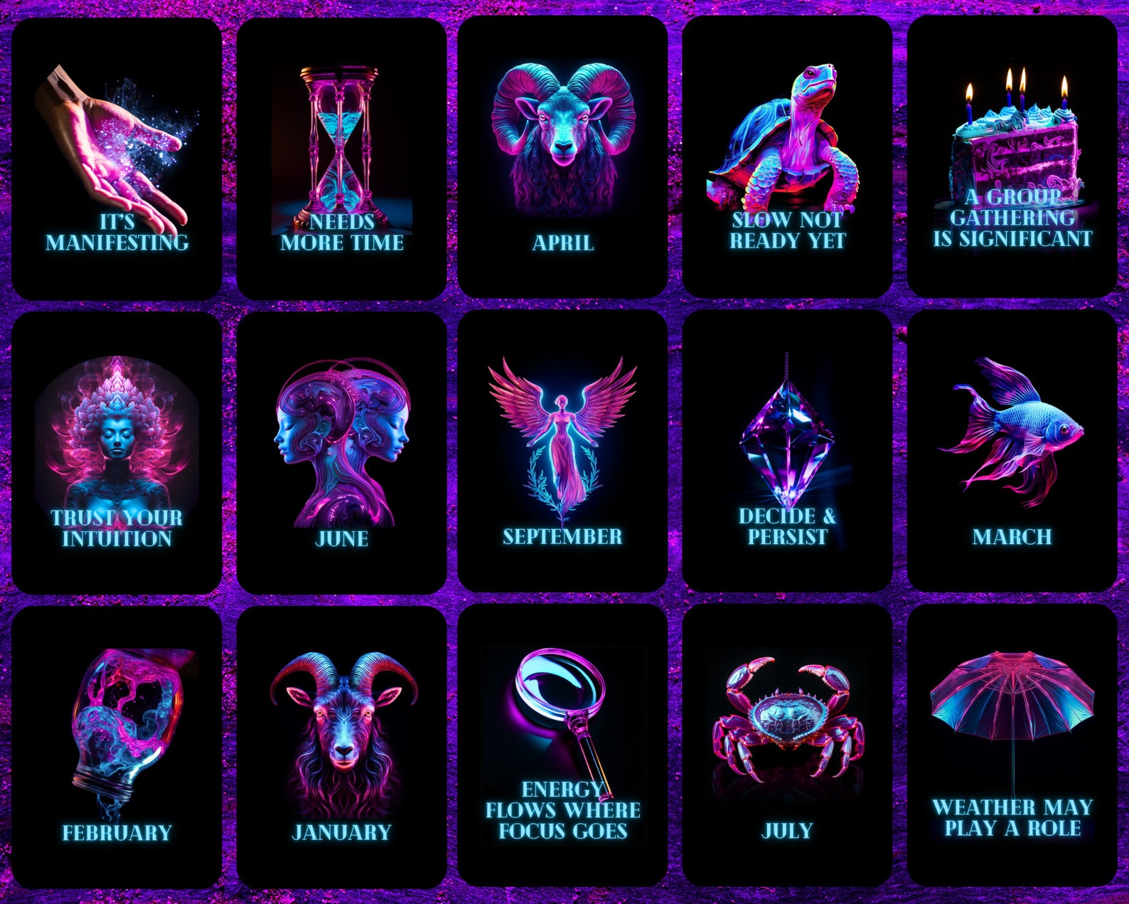 Divine Timing Deck, Beginner Oracle Deck, Tarot Oracle Card Deck ...