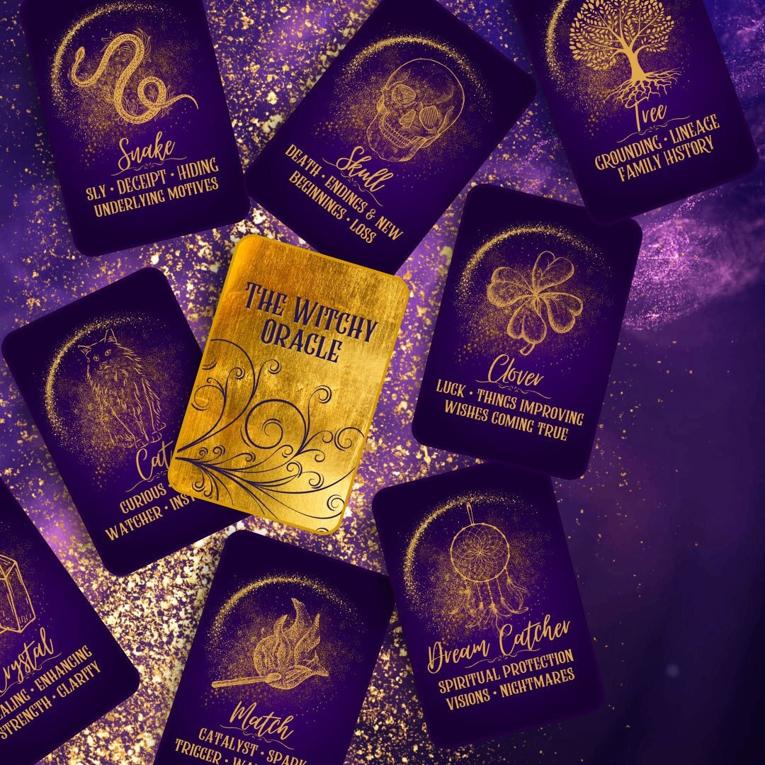 Witch Oracle Deck, 50 Cards, Witch Oracle Cards, Beginner Oracle Deck ...