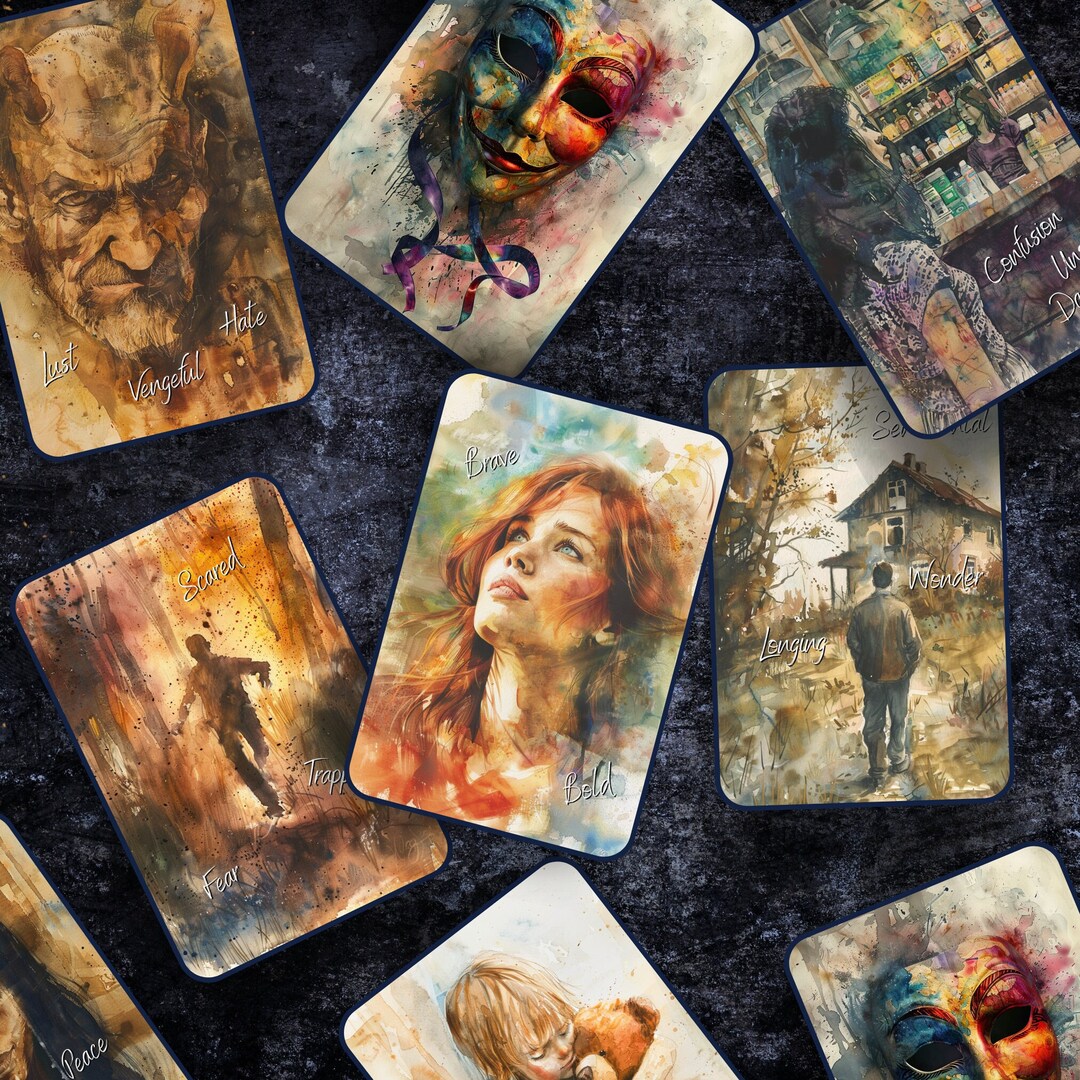 Oracle Deck Unique Oracle Deck Unmasked Emotions Oracle Deck Indie Oracle Cards Vintage Oracle ...