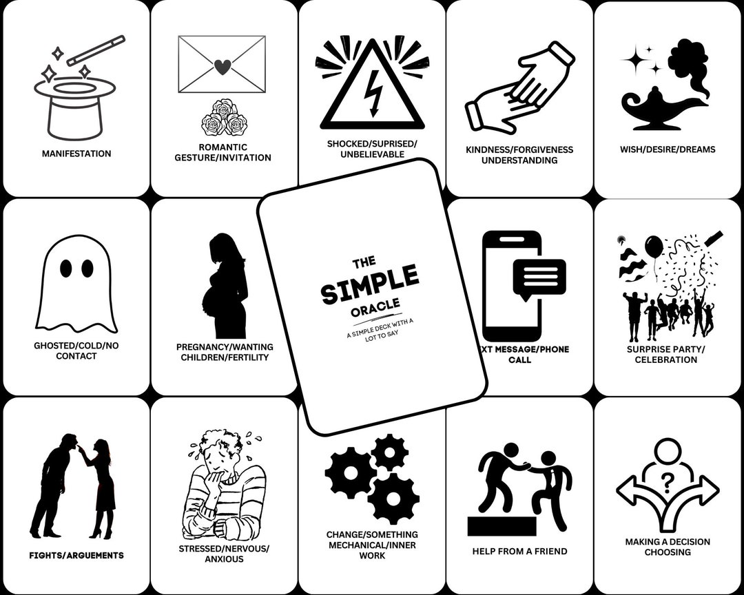 Beginner Oracle Cards, Easy, Divinity Cards, Simple, White, Unique ...